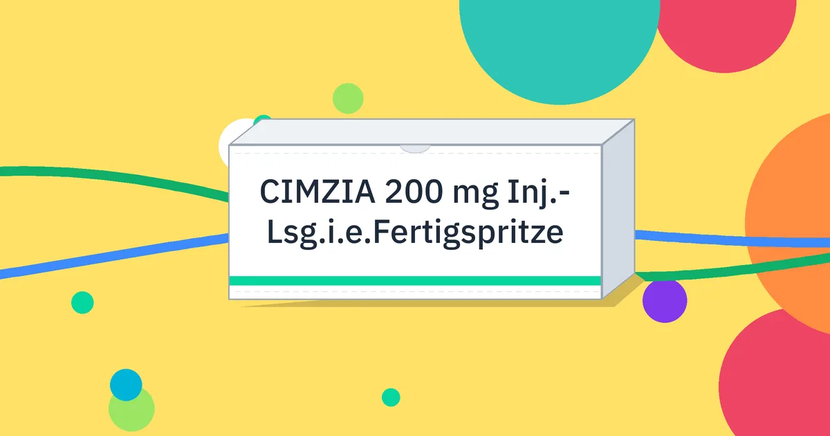 Symbolbild: Packung mit der Aufschrift CIMZIA 200 mg Inj.-Lsg.i.e.Fertigspritze (PZN 14367402) – Verfügbarkeit und Bezug in Apotheken in Frankfurt am Main