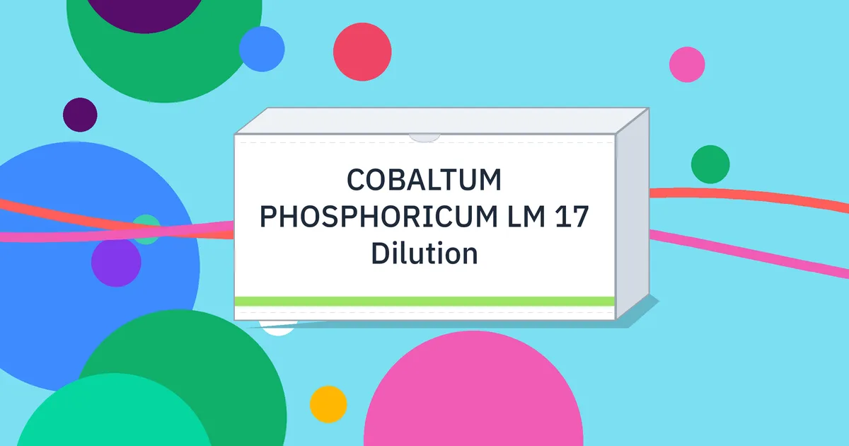 Symbolbild: Packung mit der Aufschrift COBALTUM PHOSPHORICUM LM 17 Dilution (PZN 12824108) – Verfügbarkeit und Bezug in Apotheken in Frankfurt am Main