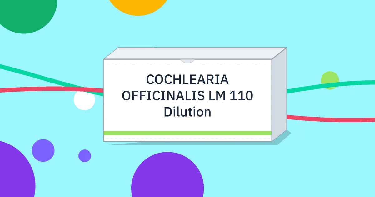 Symbolbild: Packung mit der Aufschrift COCHLEARIA OFFICINALIS LM 110 Dilution (PZN 12829784) – Verfügbarkeit und Bezug in Apotheken in Frankfurt am Main