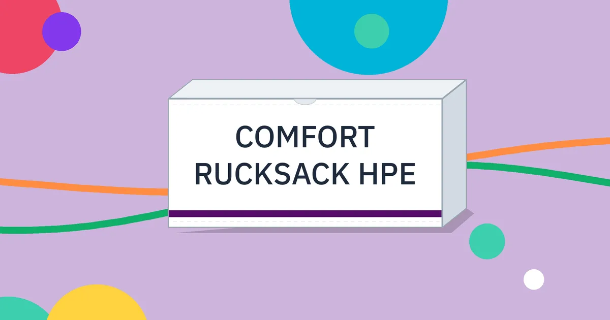 Symbolbild: Packung mit der Aufschrift COMFORT RUCKSACK HPE (PZN 16614224) – Verfügbarkeit und Bezug in Apotheken in Frankfurt am Main