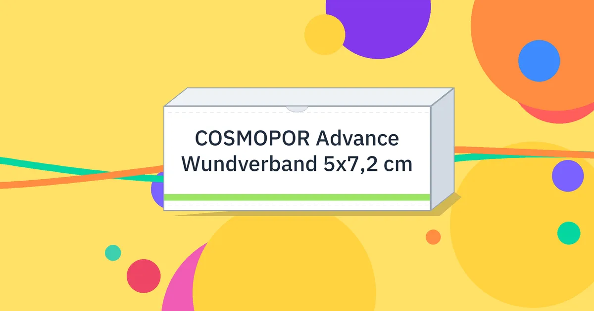 Symbolbild: Packung mit der Aufschrift COSMOPOR Advance Wundverband 5x7,2 cm (PZN 18374474) – Verfügbarkeit und Bezug in Apotheken in Frankfurt am Main