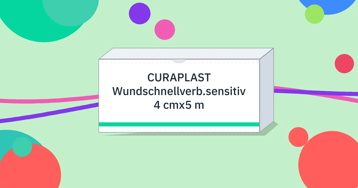 Symbolbild: Packung mit der Aufschrift CURAPLAST Wundschnellverb.sensitiv 4 cmx5 m (PZN 03316838) – Verfügbarkeit und Bezug in Apotheken in Frankfurt am Main