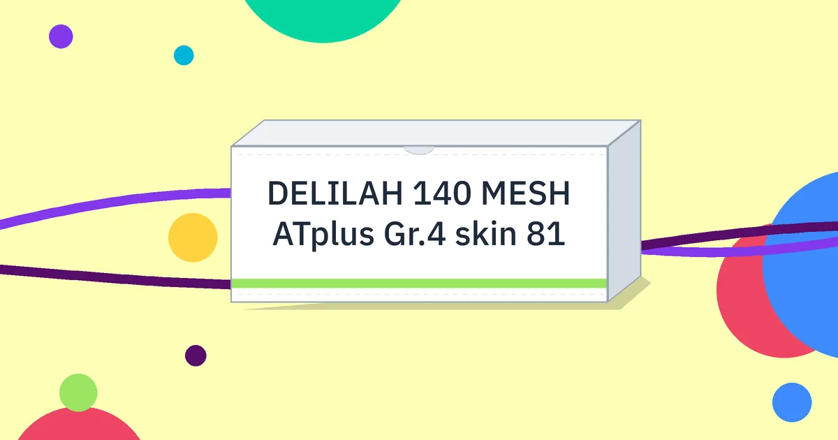 Symbolbild: Packung mit der Aufschrift DELILAH 140 MESH ATplus Gr.4 skin 81 (PZN 13850444) – Verfügbarkeit und Bezug in Apotheken in Frankfurt am Main