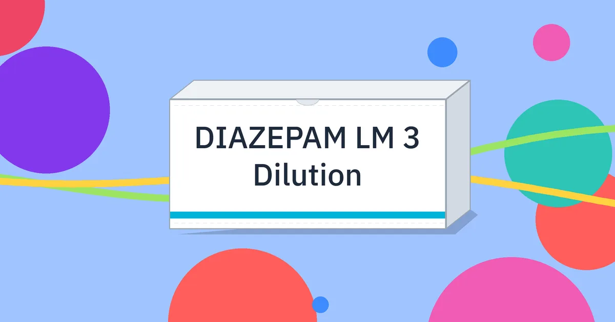 Symbolbild: Packung mit der Aufschrift DIAZEPAM LM 3 Dilution (PZN 12840739) – Verfügbarkeit und Bezug in Apotheken in Frankfurt am Main