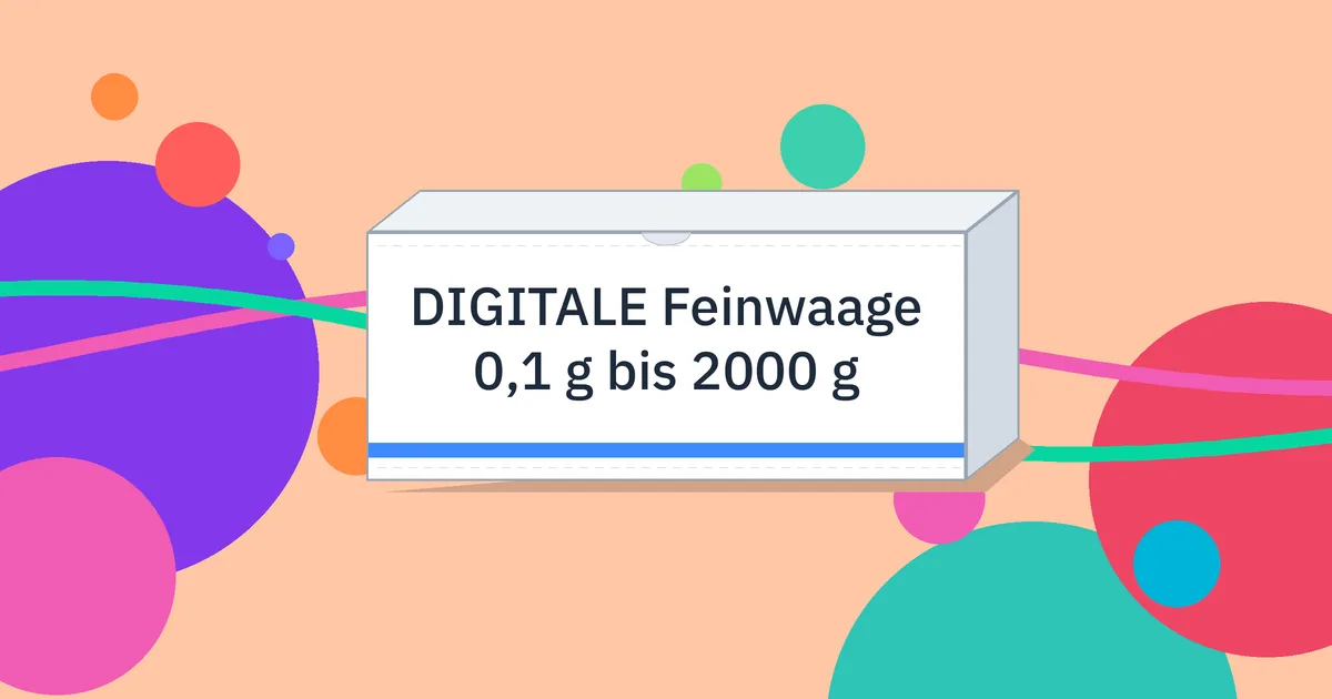 Symbolbild: Packung mit der Aufschrift DIGITALE Feinwaage 0,1 g bis 2000 g (PZN 04948090) – Verfügbarkeit und Bezug in Apotheken in Frankfurt am Main