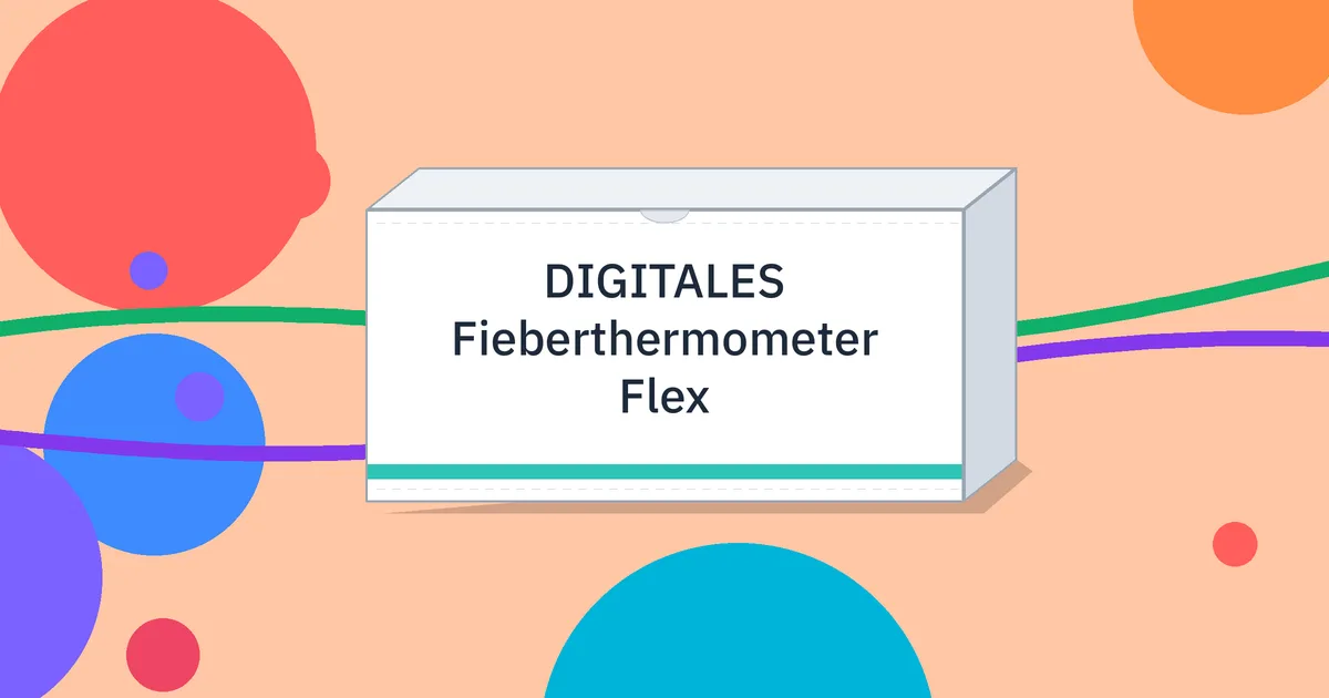 Symbolbild: Packung mit der Aufschrift DIGITALES Fieberthermometer Flex (PZN 16903402) – Verfügbarkeit und Bezug in Apotheken in Frankfurt am Main