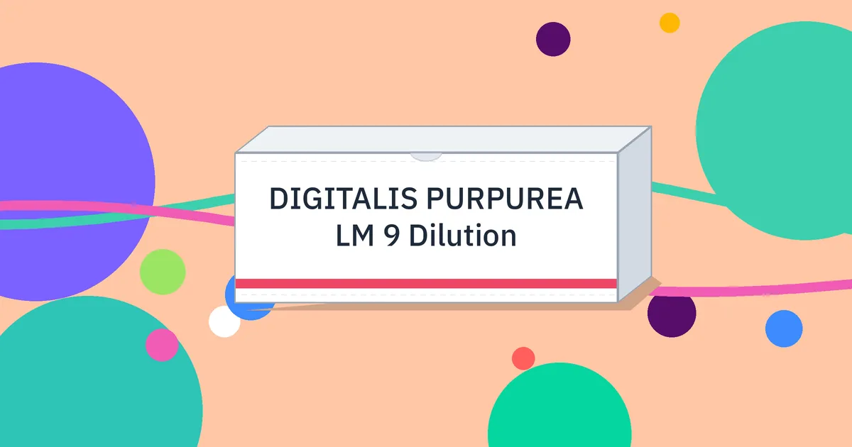 Symbolbild: Packung mit der Aufschrift DIGITALIS PURPUREA LM 9 Dilution (PZN 12842164) – Verfügbarkeit und Bezug in Apotheken in Frankfurt am Main