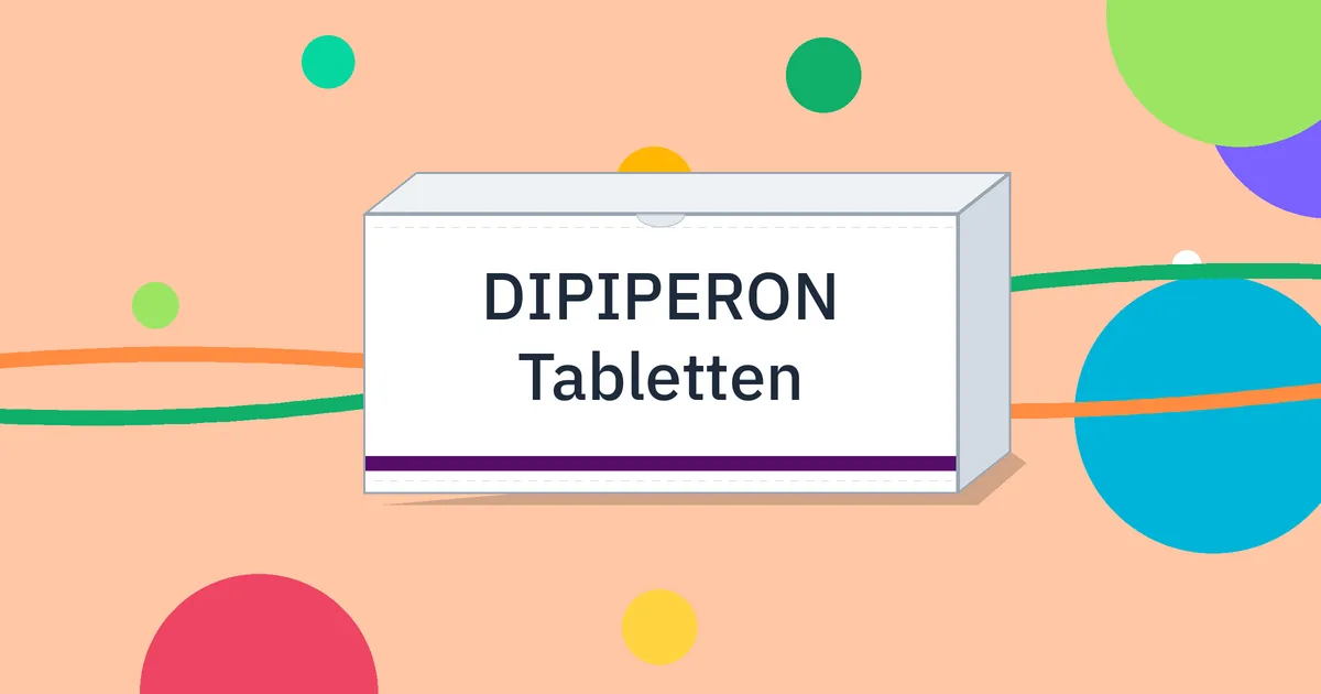 Symbolbild: Packung mit der Aufschrift DIPIPERON Tabletten (PZN 13248115) – Verfügbarkeit und Bezug in Apotheken in Frankfurt am Main