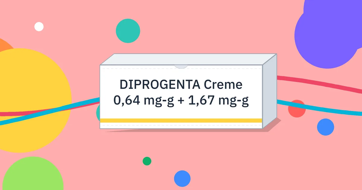 Symbolbild: Packung mit der Aufschrift DIPROGENTA Creme 0,64 mg-g + 1,67 mg-g (PZN 10989851) – Verfügbarkeit und Bezug in Apotheken in Frankfurt am Main