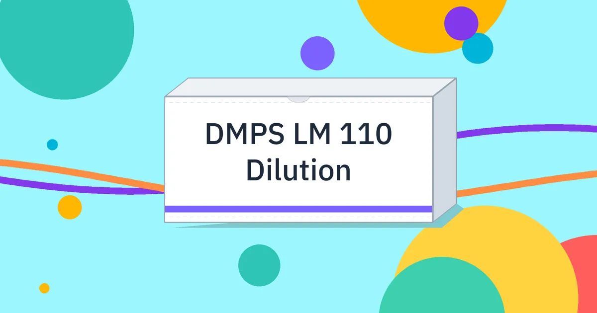 Symbolbild: Packung mit der Aufschrift DMPS LM 110 Dilution (PZN 13466384) – Verfügbarkeit und Bezug in Apotheken in Frankfurt am Main