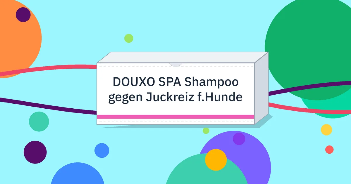 Symbolbild: Packung mit der Aufschrift DOUXO SPA Shampoo gegen Juckreiz f.Hunde (PZN 20810209) – Verfügbarkeit und Bezug in Apotheken in Frankfurt am Main