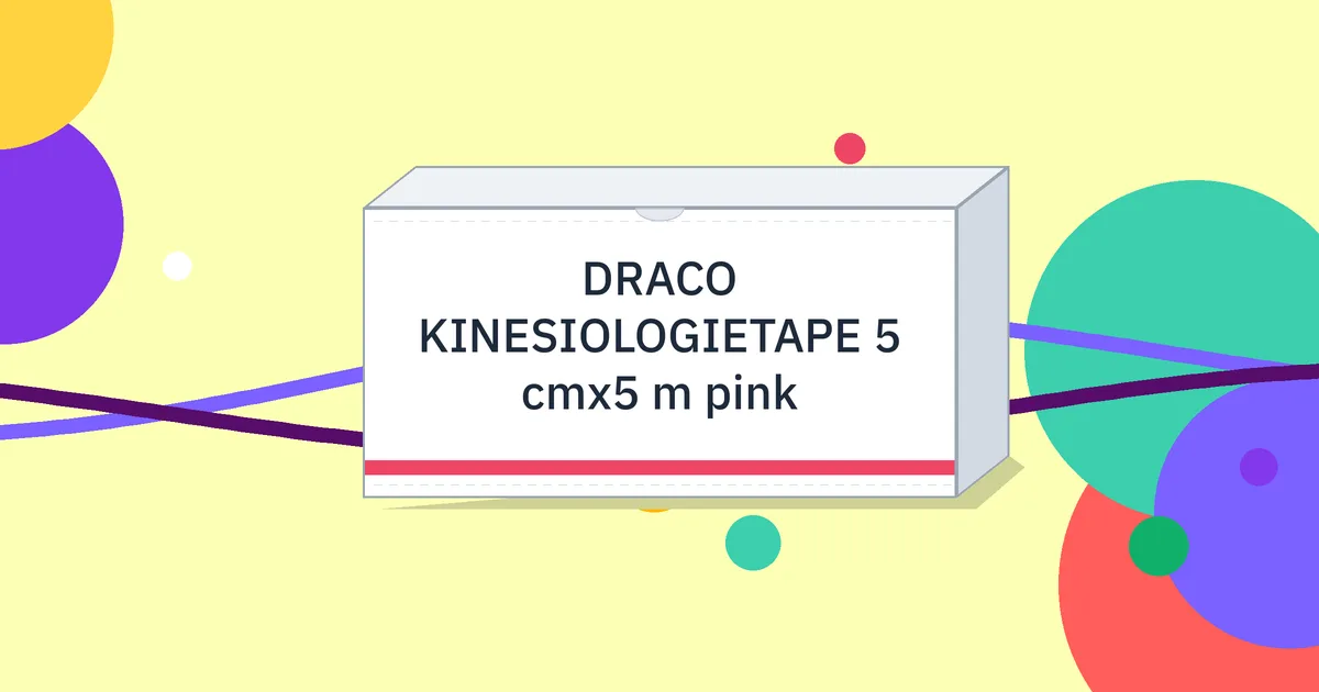 Symbolbild: Packung mit der Aufschrift DRACO KINESIOLOGIETAPE 5 cmx5 m pink (PZN 18108672) – Verfügbarkeit und Bezug in Apotheken in Frankfurt am Main