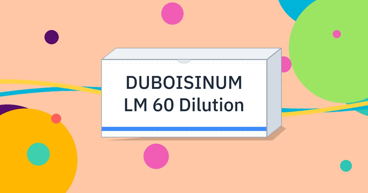 Symbolbild: Packung mit der Aufschrift DUBOISINUM LM 60 Dilution (PZN 13467751) – Verfügbarkeit und Bezug in Apotheken in Frankfurt am Main