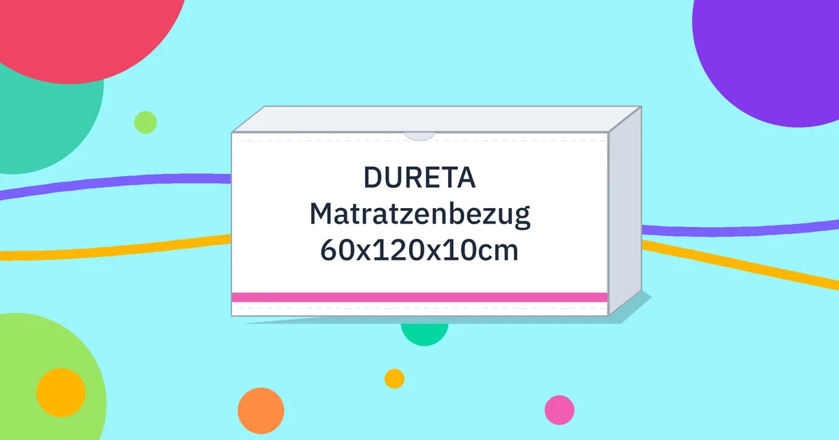 Symbolbild: Packung mit der Aufschrift DURETA Matratzenbezug 60x120x10cm (PZN 01854968) – Verfügbarkeit und Bezug in Apotheken in Frankfurt am Main