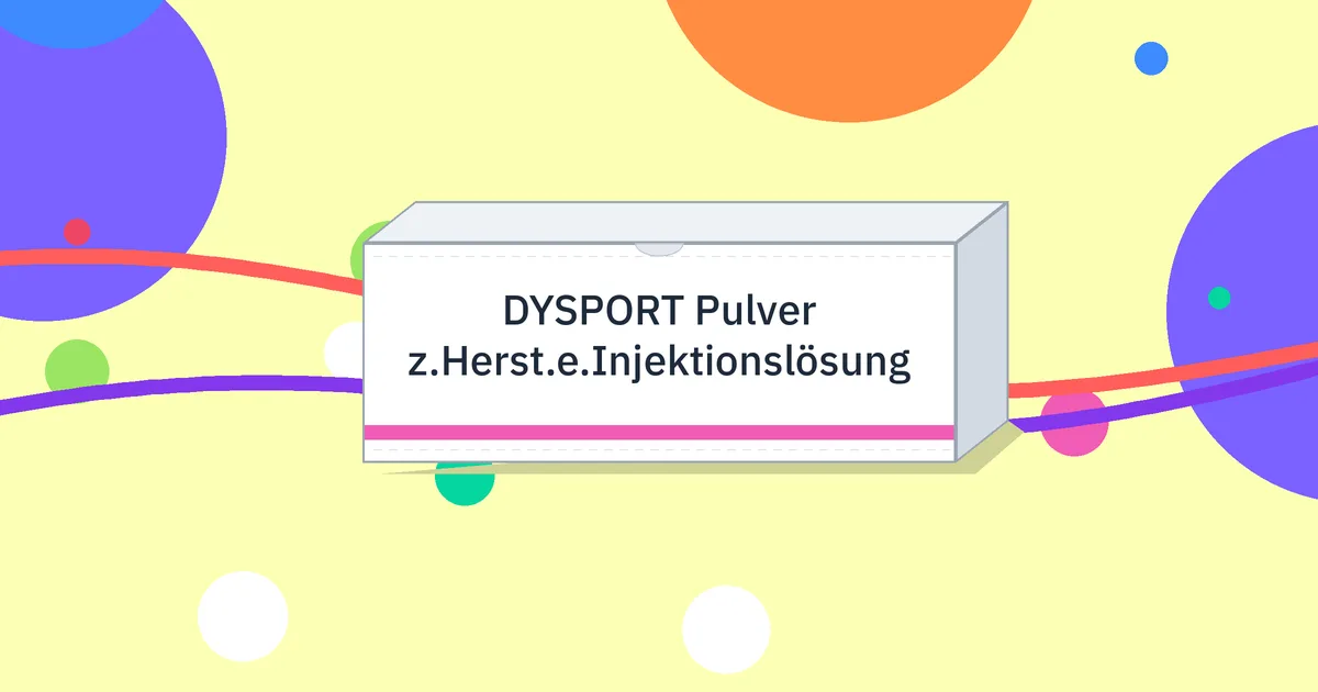 Symbolbild: Packung mit der Aufschrift DYSPORT Pulver z.Herst.e.Injektionslösung (PZN 07240150) – Verfügbarkeit und Bezug in Apotheken in Frankfurt am Main