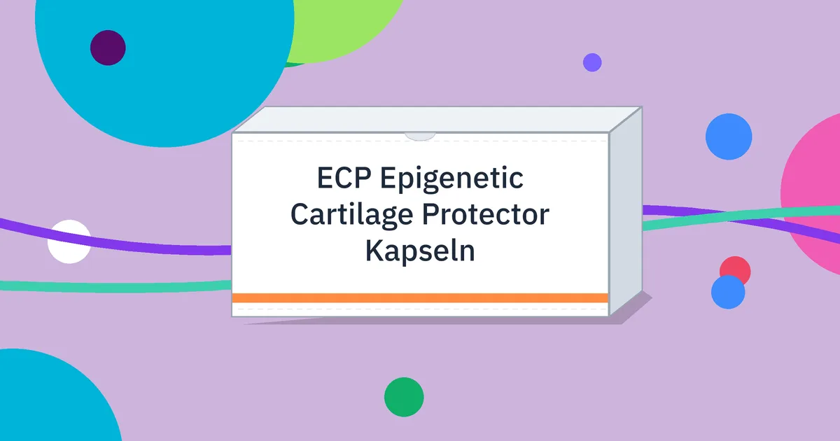 Symbolbild: Packung mit der Aufschrift ECP Epigenetic Cartilage Protector Kapseln (PZN 13820526) – Verfügbarkeit und Bezug in Apotheken in Frankfurt am Main