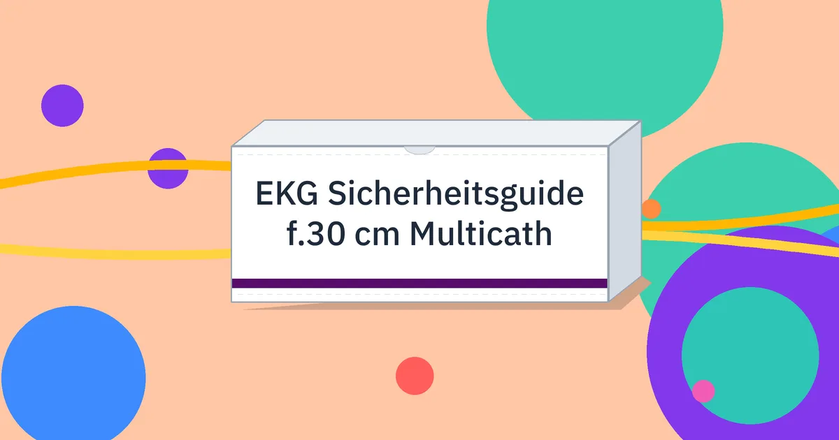 Symbolbild: Packung mit der Aufschrift EKG Sicherheitsguide f.30 cm Multicath (PZN 09381050) – Verfügbarkeit und Bezug in Apotheken in Frankfurt am Main