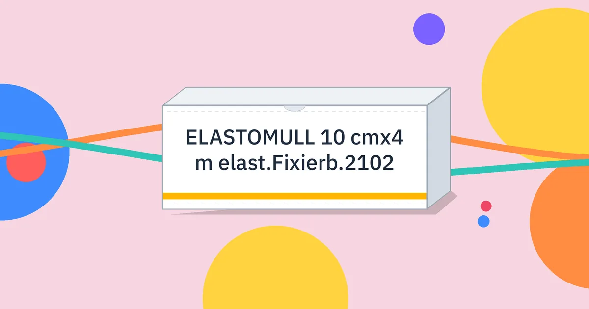 Symbolbild: Packung mit der Aufschrift ELASTOMULL 10 cmx4 m elast.Fixierb.2102 (PZN 18444341) – Verfügbarkeit und Bezug in Apotheken in Frankfurt am Main