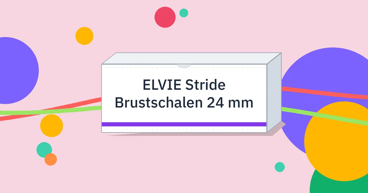 Symbolbild: Packung mit der Aufschrift ELVIE Stride Brustschalen 24 mm (PZN 18200840) – Verfügbarkeit und Bezug in Apotheken in Frankfurt am Main
