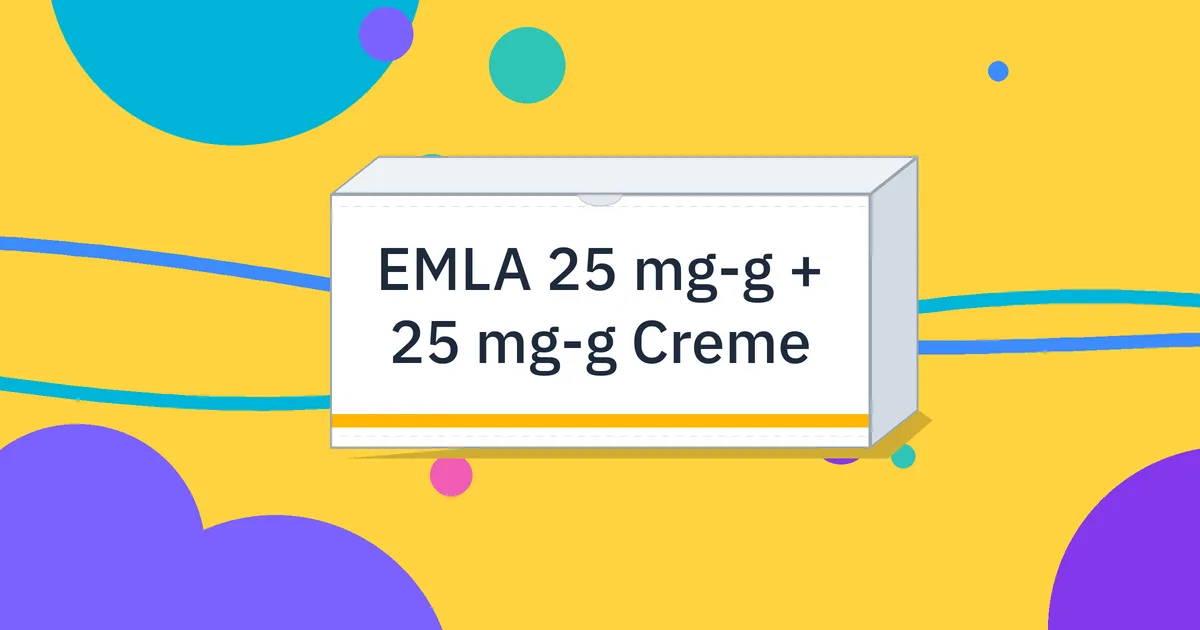 Symbolbild: Packung mit der Aufschrift EMLA 25 mg-g + 25 mg-g Creme (PZN 18744882) – Verfügbarkeit und Bezug in Apotheken in Frankfurt am Main