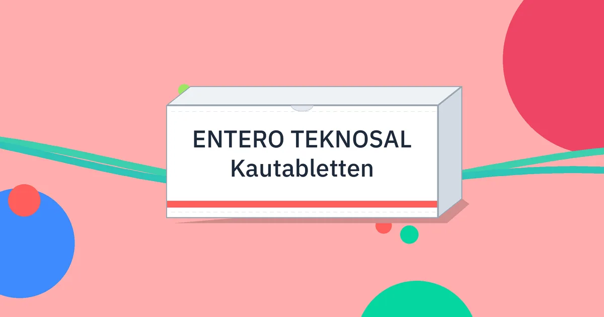 Symbolbild: Packung mit der Aufschrift ENTERO TEKNOSAL Kautabletten (PZN 03529540) – Verfügbarkeit und Bezug in Apotheken in Frankfurt am Main