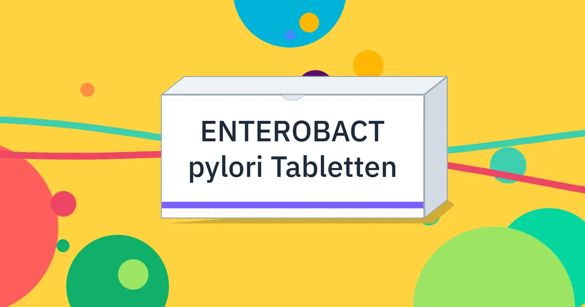 Symbolbild: Packung mit der Aufschrift ENTEROBACT pylori Tabletten (PZN 11658205) – Verfügbarkeit und Bezug in Apotheken in Frankfurt am Main