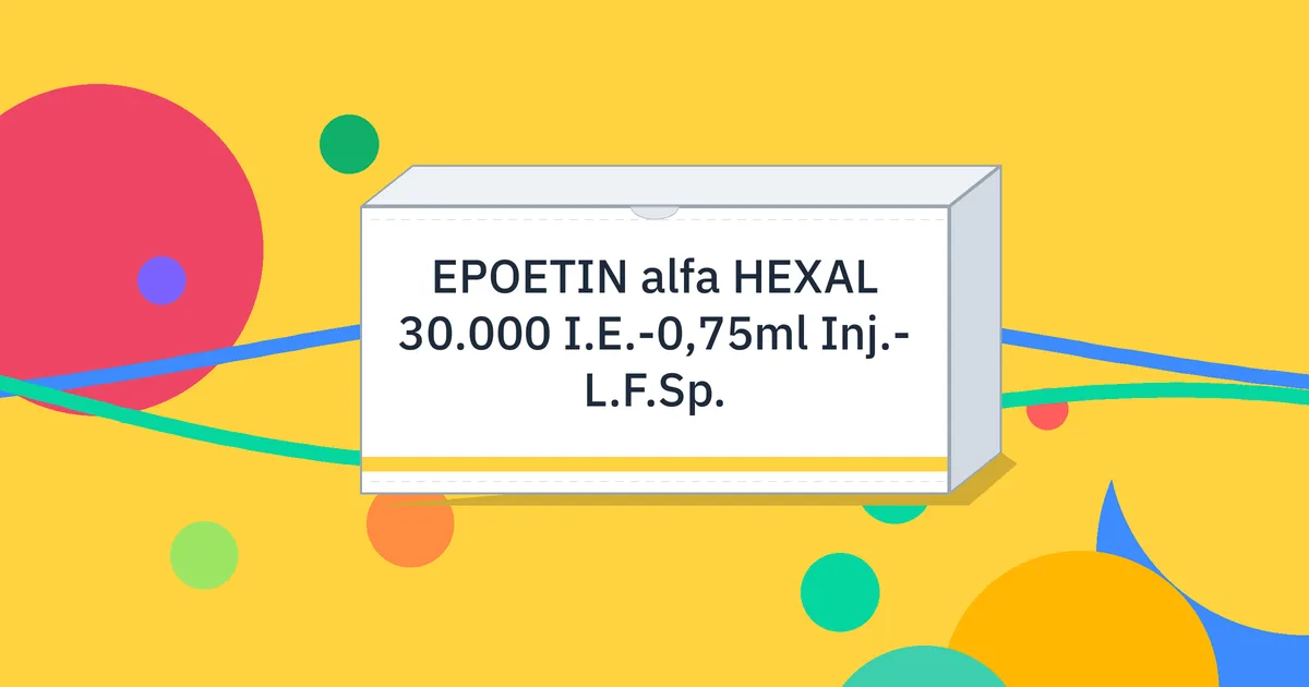 Symbolbild: Packung mit der Aufschrift EPOETIN alfa HEXAL 30.000 I.E.-0,75ml Inj.-L.F.Sp. (PZN 00584981) – Verfügbarkeit und Bezug in Apotheken in Frankfurt am Main