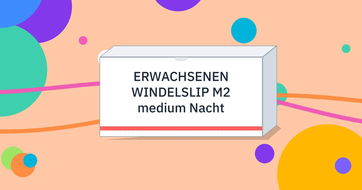 Symbolbild: Packung mit der Aufschrift ERWACHSENEN WINDELSLIP M2 medium Nacht (PZN 10544824) – Verfügbarkeit und Bezug in Apotheken in Frankfurt am Main