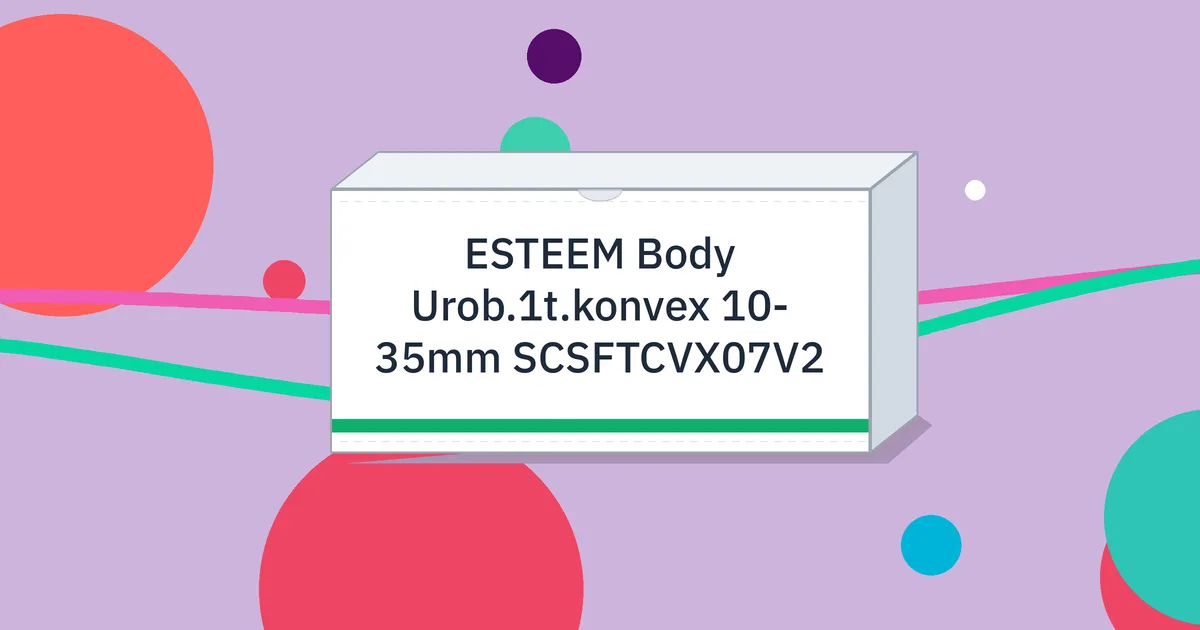 Symbolbild: Packung mit der Aufschrift ESTEEM Body Urob.1t.konvex 10-35mm SCSFTCVX07V2 (PZN 18838519) – Verfügbarkeit und Bezug in Apotheken in Frankfurt am Main