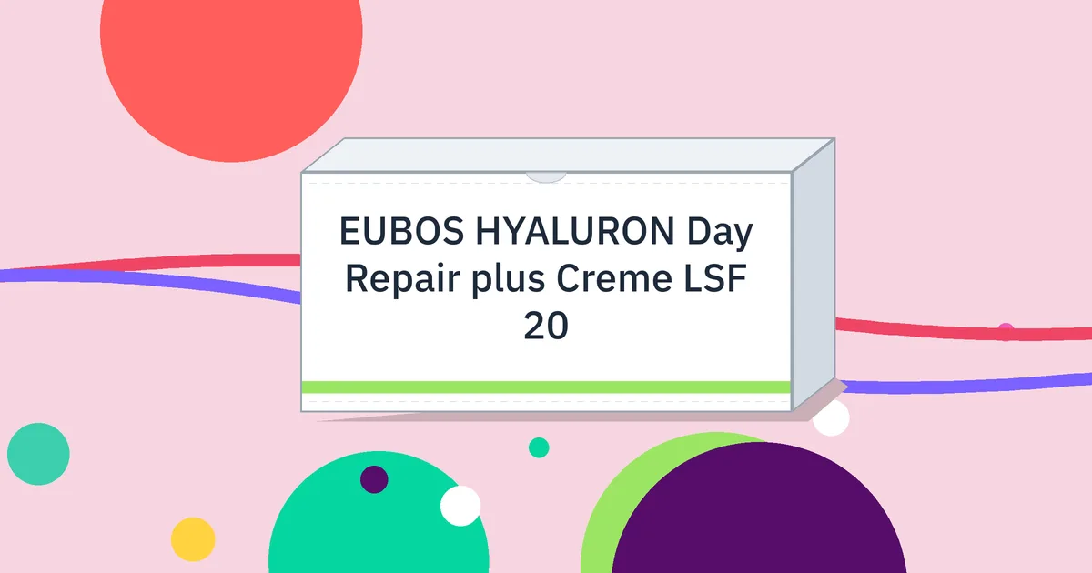 Symbolbild: Packung mit der Aufschrift EUBOS HYALURON Day Repair plus Creme LSF 20 (PZN 13649682) – Verfügbarkeit und Bezug in Apotheken in Frankfurt am Main