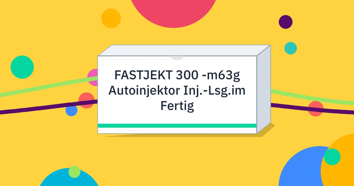 Symbolbild: Packung mit der Aufschrift FASTJEKT 300 -m63g Autoinjektor Inj.-Lsg.im Fertig (PZN 09738902) – Verfügbarkeit und Bezug in Apotheken in Frankfurt am Main