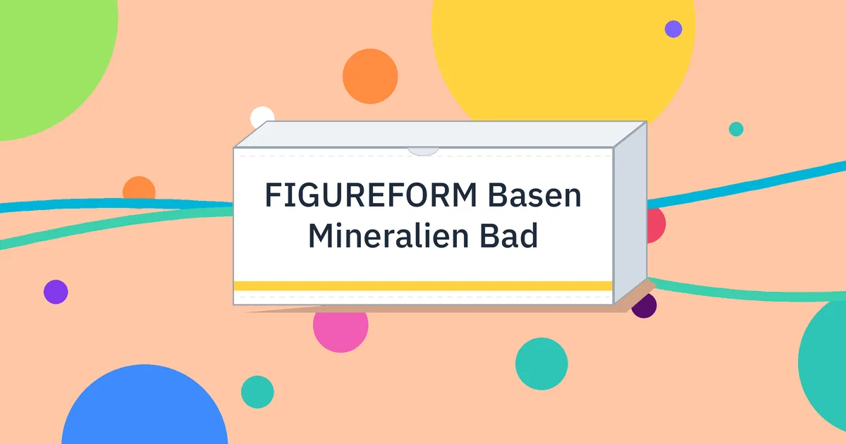 Symbolbild: Packung mit der Aufschrift FIGUREFORM Basen Mineralien Bad (PZN 02462236) – Verfügbarkeit und Bezug in Apotheken in Frankfurt am Main