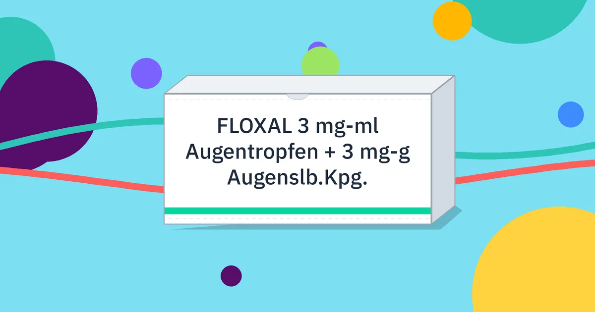 Symbolbild: Packung mit der Aufschrift FLOXAL 3 mg-ml Augentropfen + 3 mg-g Augenslb.Kpg. (PZN 03820956) – Verfügbarkeit und Bezug in Apotheken in Frankfurt am Main