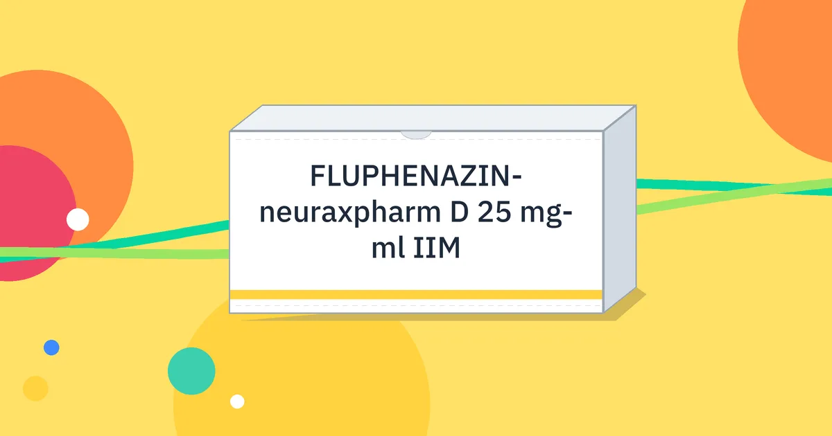 Symbolbild: Packung mit der Aufschrift FLUPHENAZIN-neuraxpharm D 25 mg-ml IIM (PZN 01359192) – Verfügbarkeit und Bezug in Apotheken in Frankfurt am Main