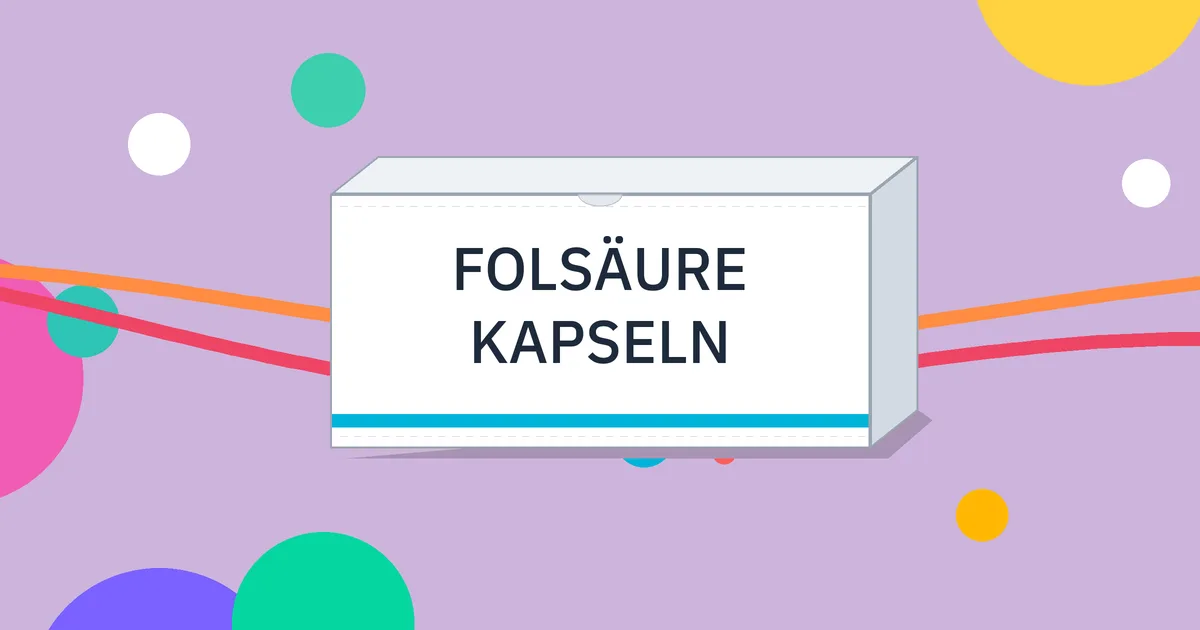Symbolbild: Packung mit der Aufschrift FOLSÄURE KAPSELN (PZN 01583021) – Verfügbarkeit und Bezug in Apotheken in Frankfurt am Main