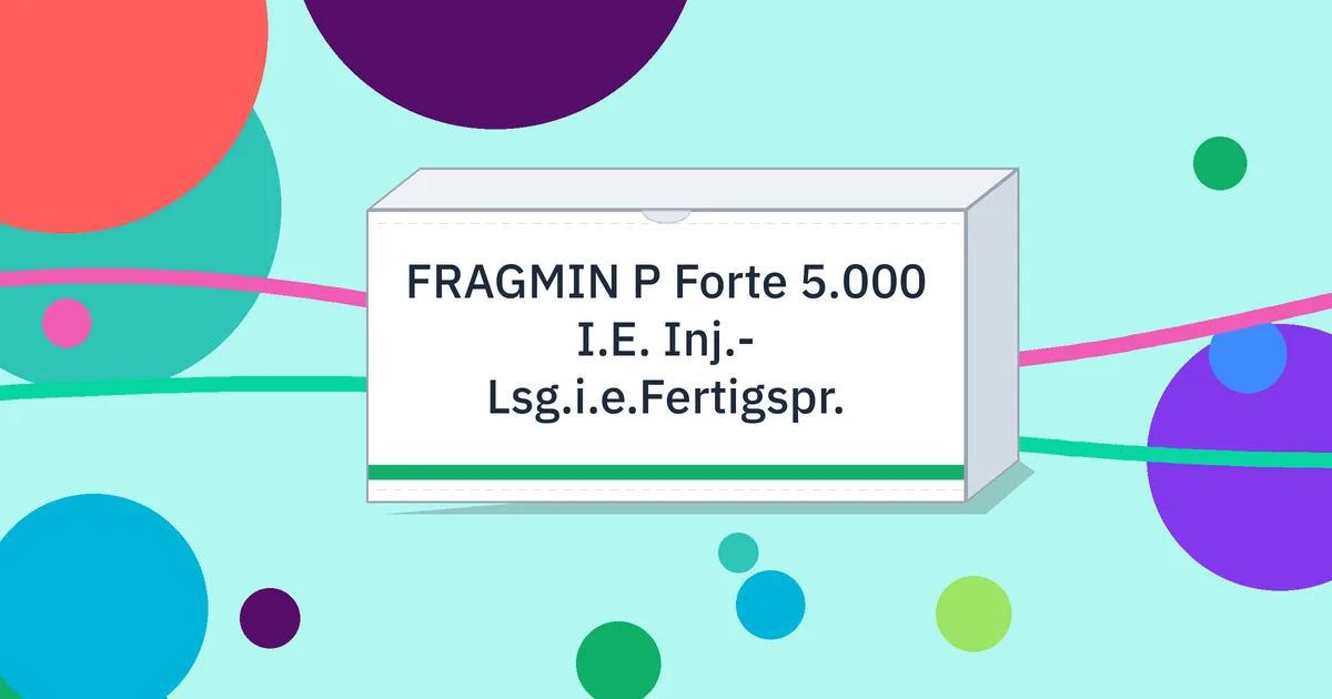 Symbolbild: Packung mit der Aufschrift FRAGMIN P Forte 5.000 I.E. Inj.-Lsg.i.e.Fertigspr. (PZN 11212739) – Verfügbarkeit und Bezug in Apotheken in Frankfurt am Main