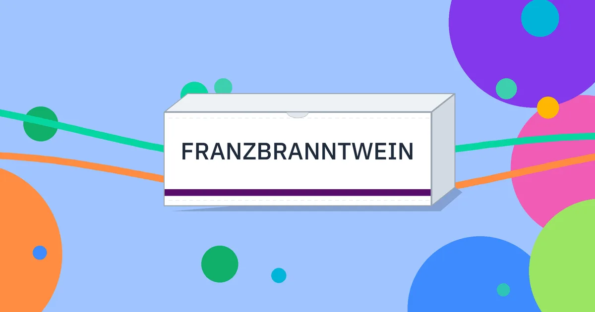 Symbolbild: Packung mit der Aufschrift FRANZBRANNTWEIN (PZN 10991807) – Verfügbarkeit und Bezug in Apotheken in Frankfurt am Main