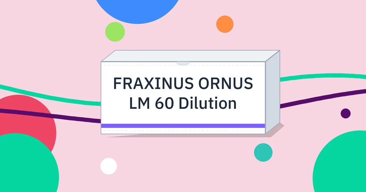 Symbolbild: Packung mit der Aufschrift FRAXINUS ORNUS LM 60 Dilution (PZN 13492737) – Verfügbarkeit und Bezug in Apotheken in Frankfurt am Main