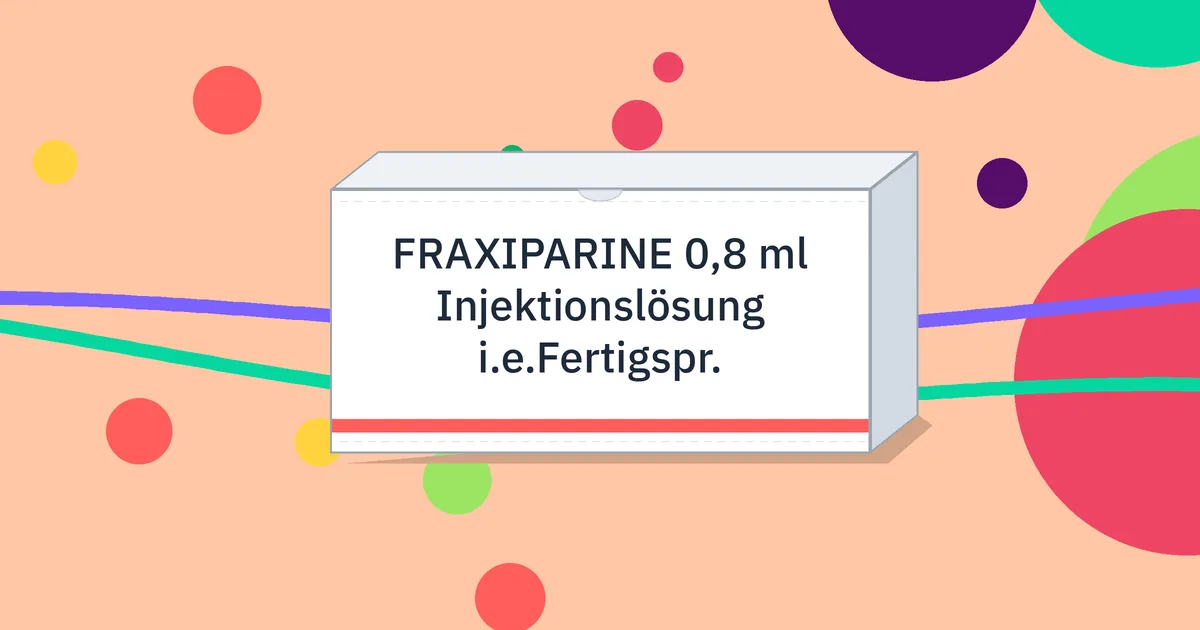 Symbolbild: Packung mit der Aufschrift FRAXIPARINE 0,8 ml Injektionslösung i.e.Fertigspr. (PZN 11188455) – Verfügbarkeit und Bezug in Apotheken in Frankfurt am Main