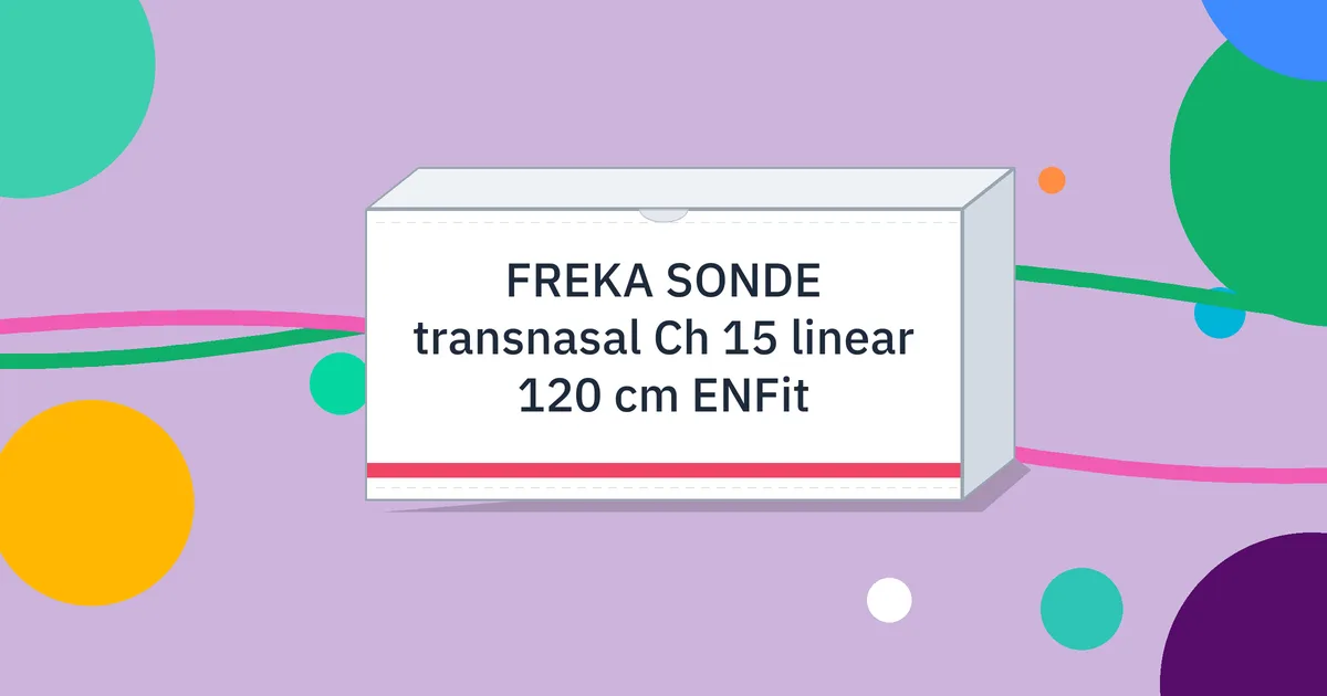 Symbolbild: Packung mit der Aufschrift FREKA SONDE transnasal Ch 15 linear 120 cm ENFit (PZN 12351070) – Verfügbarkeit und Bezug in Apotheken in Frankfurt am Main