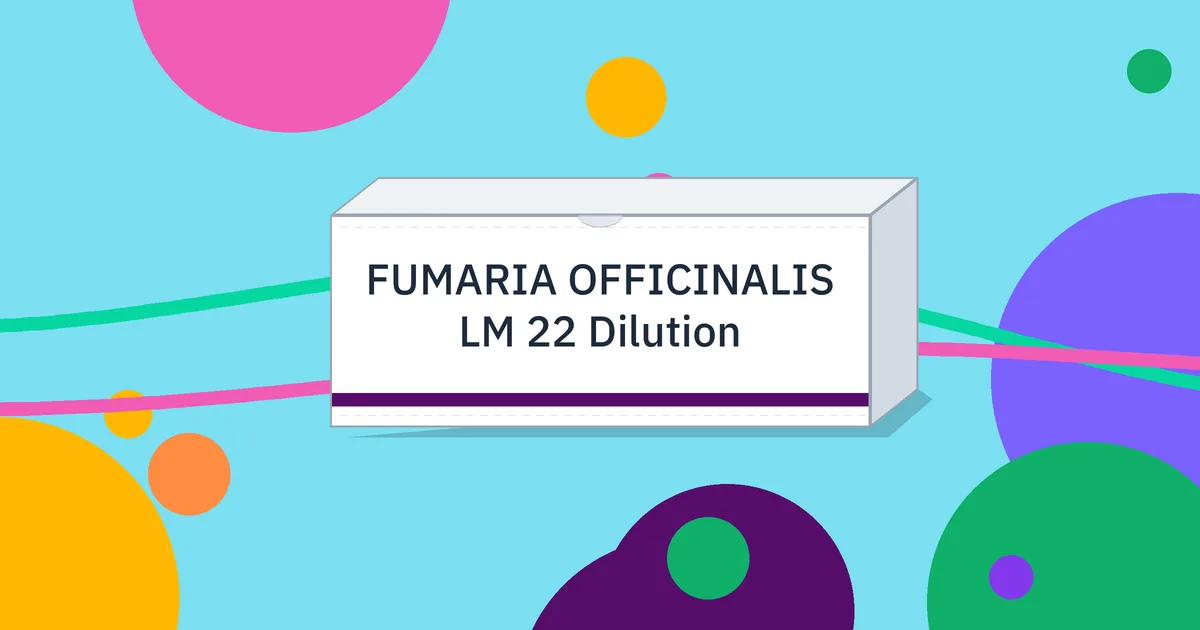 Symbolbild: Packung mit der Aufschrift FUMARIA OFFICINALIS LM 22 Dilution (PZN 13494009) – Verfügbarkeit und Bezug in Apotheken in Frankfurt am Main
