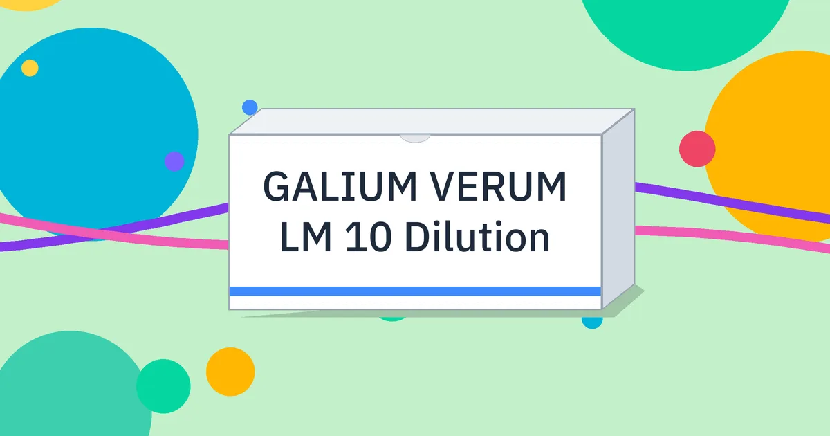 Symbolbild: Packung mit der Aufschrift GALIUM VERUM LM 10 Dilution (PZN 13497574) – Verfügbarkeit und Bezug in Apotheken in Frankfurt am Main