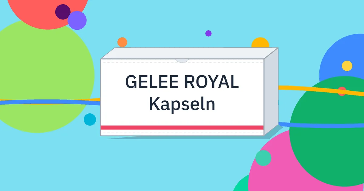Symbolbild: Packung mit der Aufschrift GELEE ROYAL Kapseln (PZN 07687690) – Verfügbarkeit und Bezug in Apotheken in Frankfurt am Main