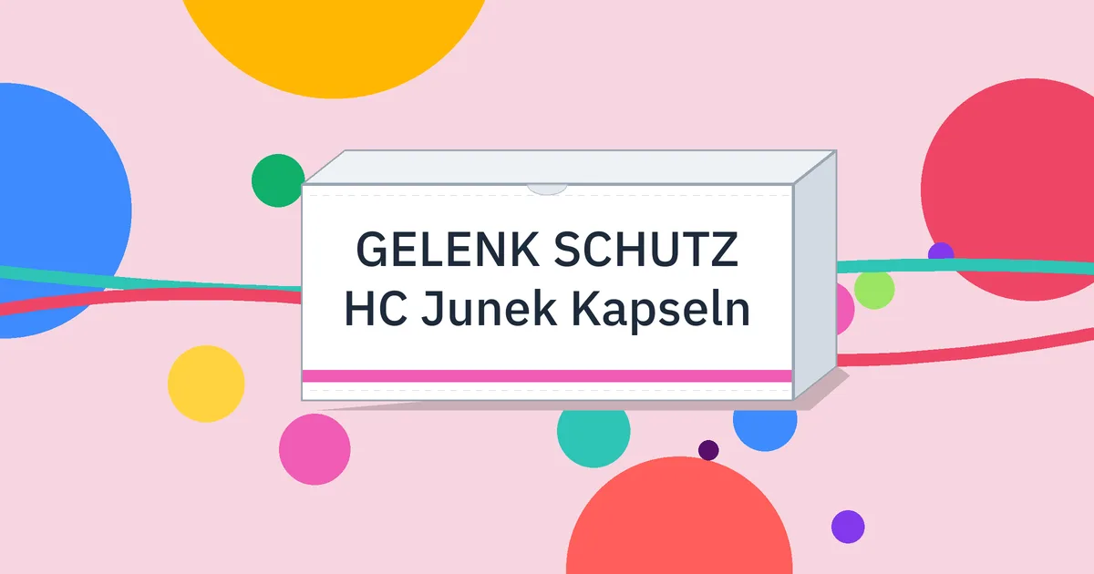 Symbolbild: Packung mit der Aufschrift GELENK SCHUTZ HC Junek Kapseln (PZN 09325175) – Verfügbarkeit und Bezug in Apotheken in Frankfurt am Main