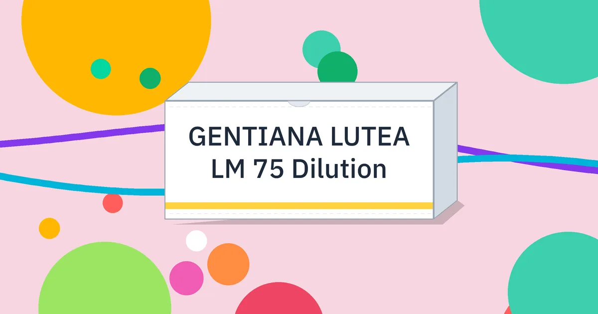 Symbolbild: Packung mit der Aufschrift GENTIANA LUTEA LM 75 Dilution (PZN 12876476) – Verfügbarkeit und Bezug in Apotheken in Frankfurt am Main