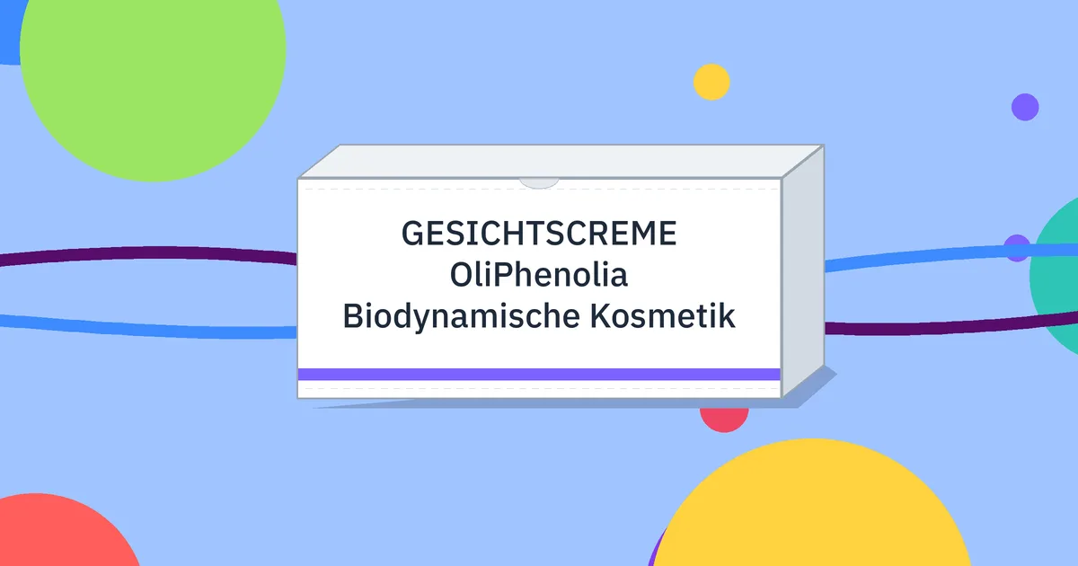 Symbolbild: Packung mit der Aufschrift GESICHTSCREME OliPhenolia Biodynamische Kosmetik (PZN 14057848) – Verfügbarkeit und Bezug in Apotheken in Frankfurt am Main