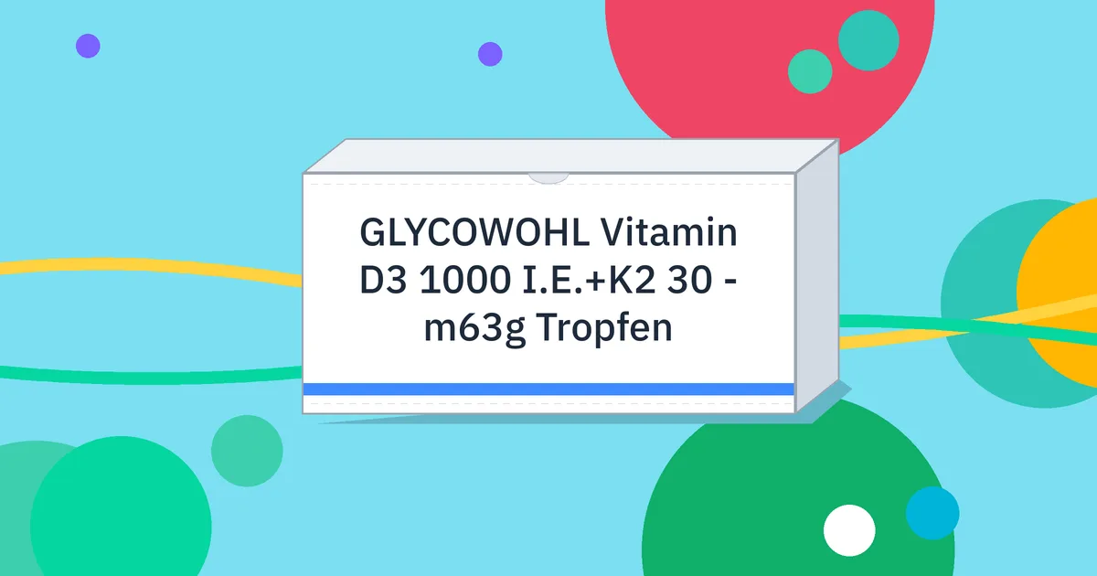 Symbolbild: Packung mit der Aufschrift GLYCOWOHL Vitamin D3 1000 I.E.+K2 30 -m63g Tropfen (PZN 19745375) – Verfügbarkeit und Bezug in Apotheken in Frankfurt am Main