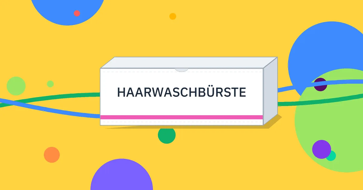 Symbolbild: Packung mit der Aufschrift HAARWASCHBÜRSTE (PZN 14373377) – Verfügbarkeit und Bezug in Apotheken in Frankfurt am Main