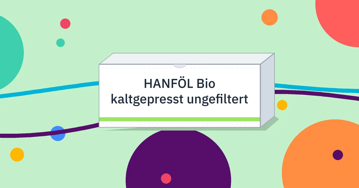 Symbolbild: Packung mit der Aufschrift HANFÖL Bio kaltgepresst ungefiltert (PZN 09727809) – Verfügbarkeit und Bezug in Apotheken in Frankfurt am Main