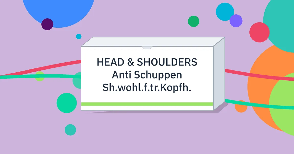 Symbolbild: Packung mit der Aufschrift HEAD & SHOULDERS Anti Schuppen Sh.wohl.f.tr.Kopfh. (PZN 04620981) – Verfügbarkeit und Bezug in Apotheken in Frankfurt am Main